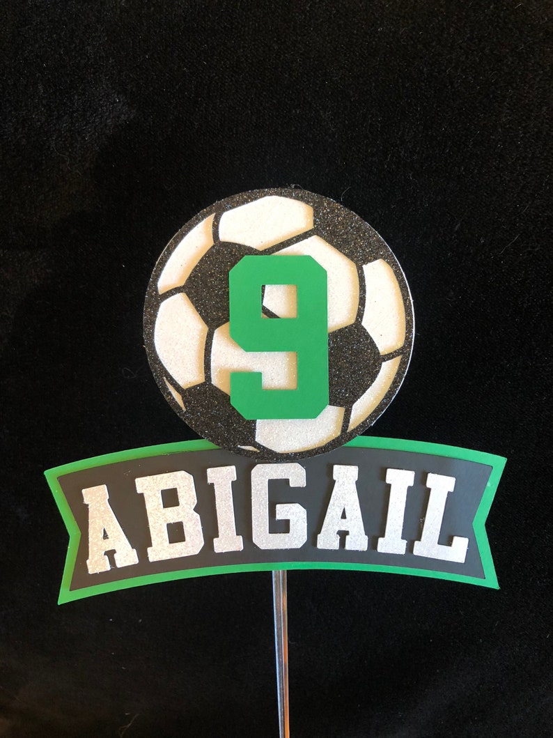 Soccer Birthday Cake Topper Custom Sports Cake Topper Soccer Etsy