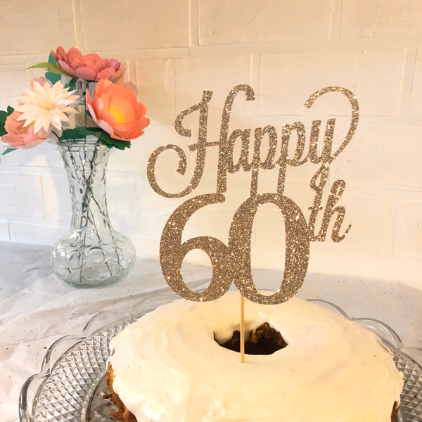 60th Birthday Topper - Etsy