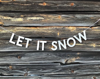 Let It Snow Banner | Etsy