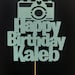 Happy Birthday Camera Cake Topper, Photographer Cake Topper, Camera ...