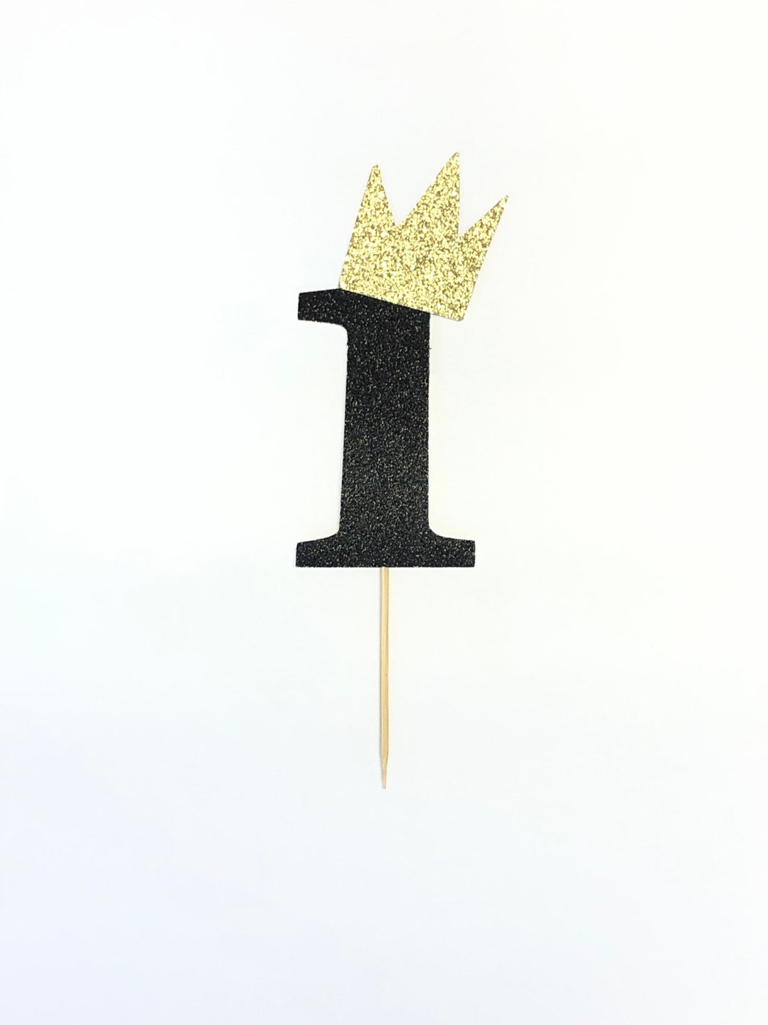 Glitter Cake Topper / 1 Party Decor / 1 Cake Topper / Number Gold ...