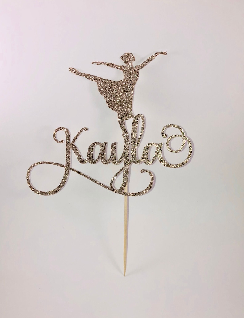 Dancer Cake Topper Personalized Centerpiece Glitter Cake | Etsy