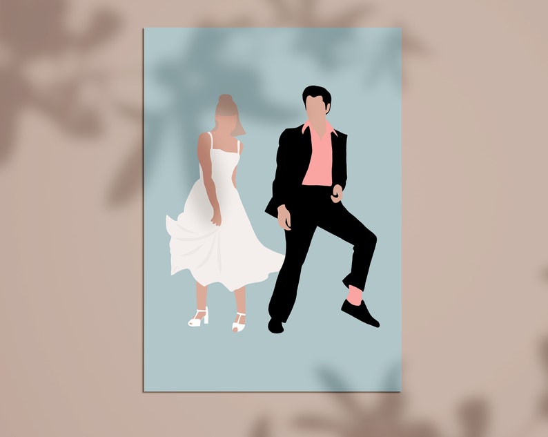 Grease Movie Art | INSTANT DOWNLOAD | Minimalist Illustration ...
