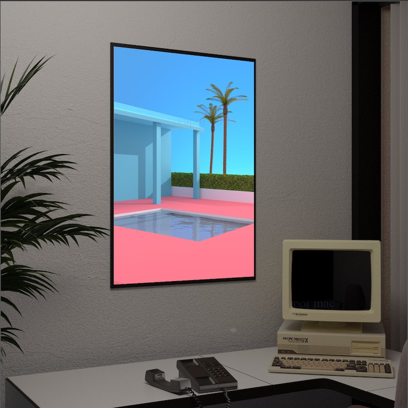 PRINTABLE ANY SIZE, Vaporwave, Hiroshi Nagai, Macintosh, Floral Shoppe ...