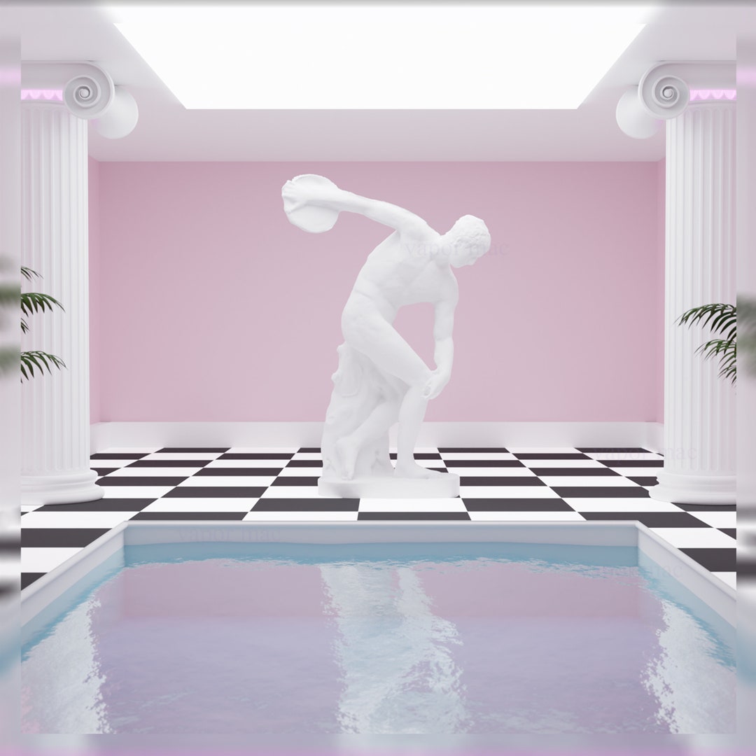 PRINTABLE ANY SIZE, Vaporwave, Abstract, Retro, High Quality ...