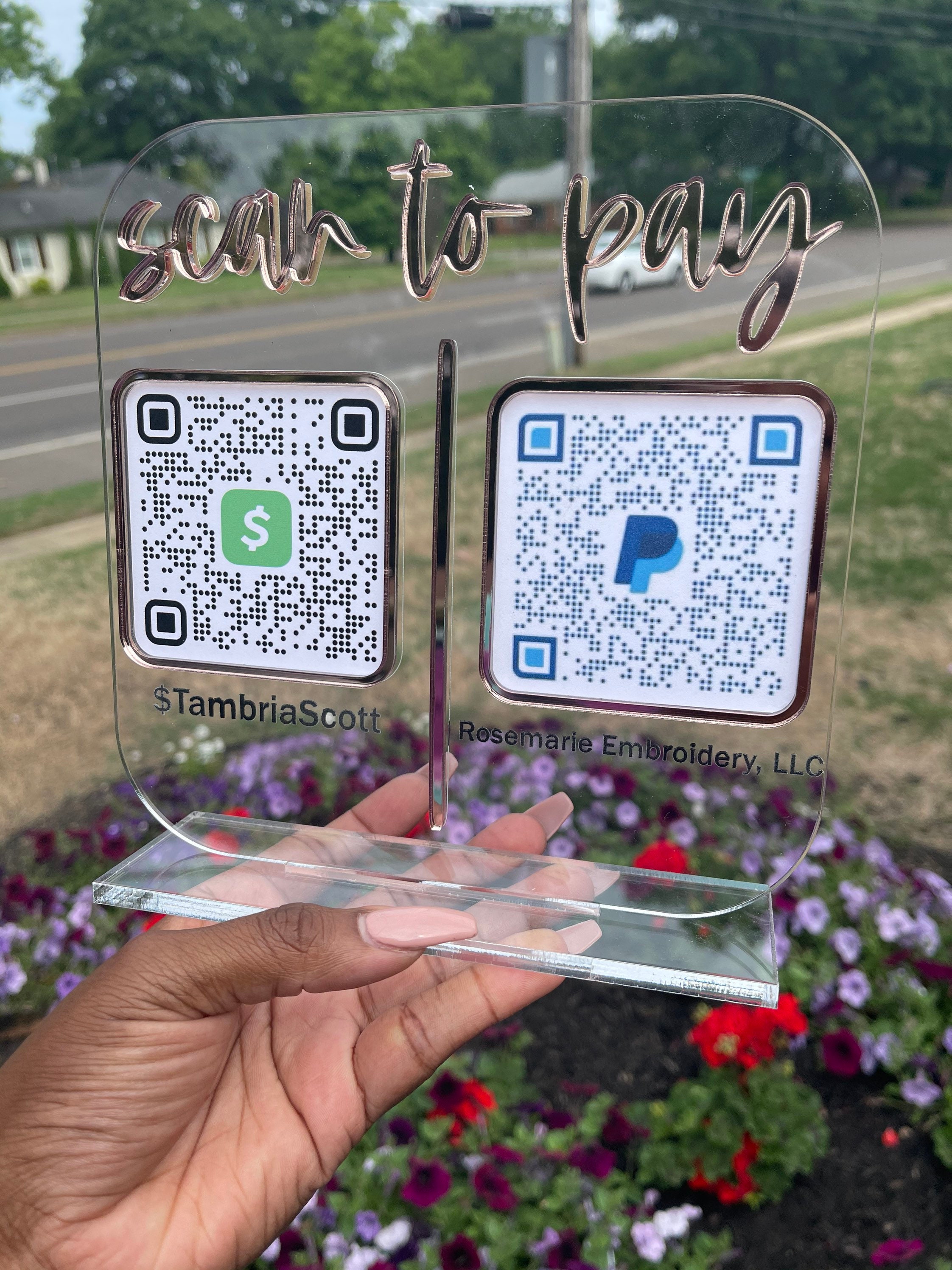 Scan to Pay / QR Board / Scan to Pay Plaque / Acrylic QR Code | Etsy