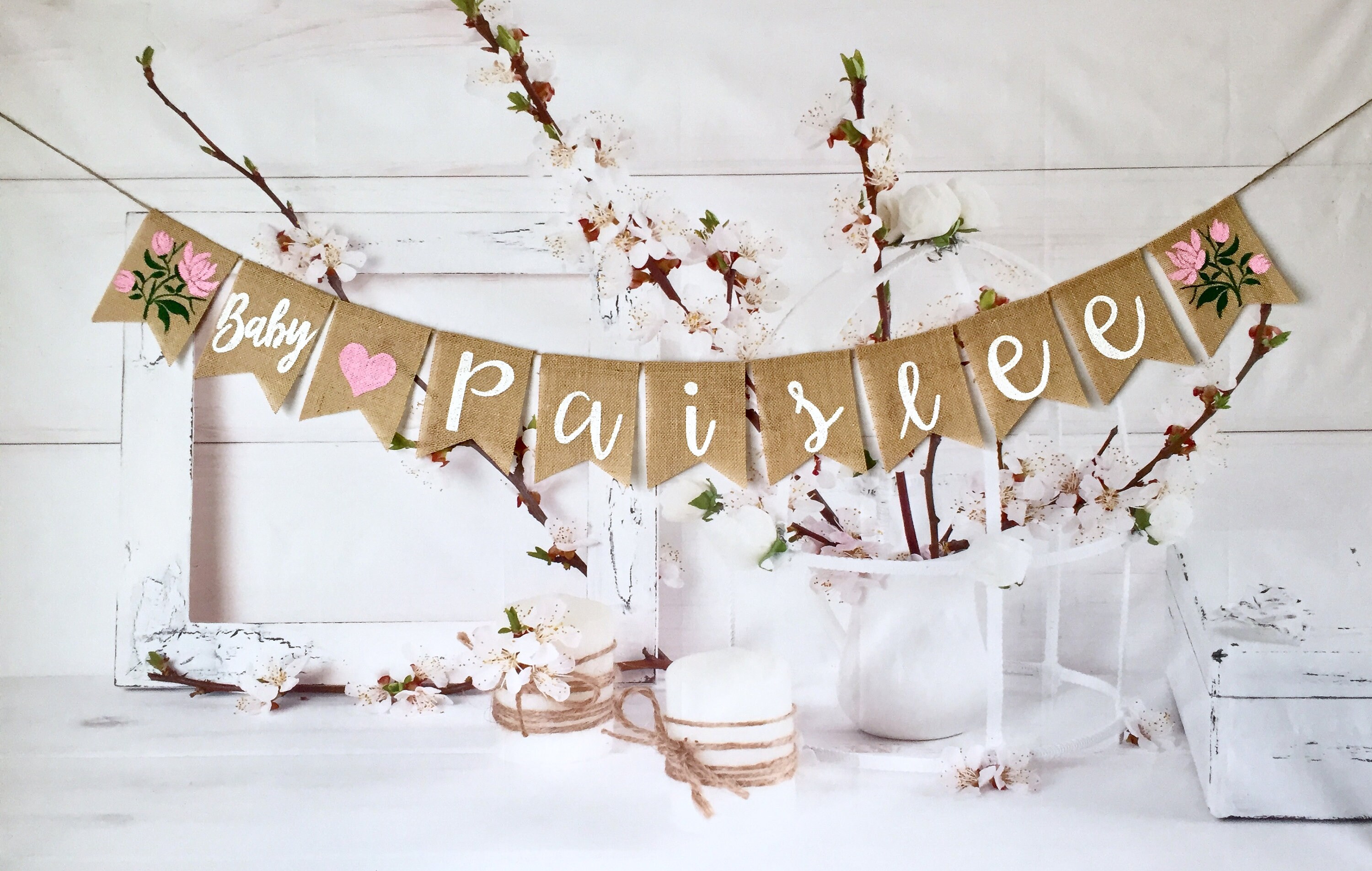 Custom Personalized Name Banner Baby Nursery Decor Burlap - Etsy