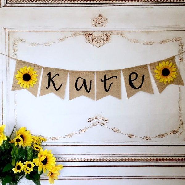 Sunflower Burlap - Etsy