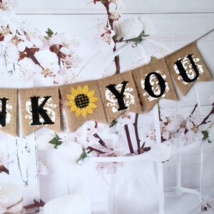 Sunflower WEDDING Burlap Banner, Sunflower Bridal Shower Banner ...