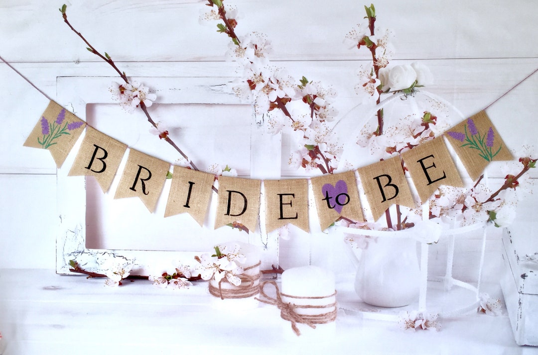 BRIDE to Be, BRIDAL SHOWER Burlap Banner, Bride to Be Burlap Banner ...