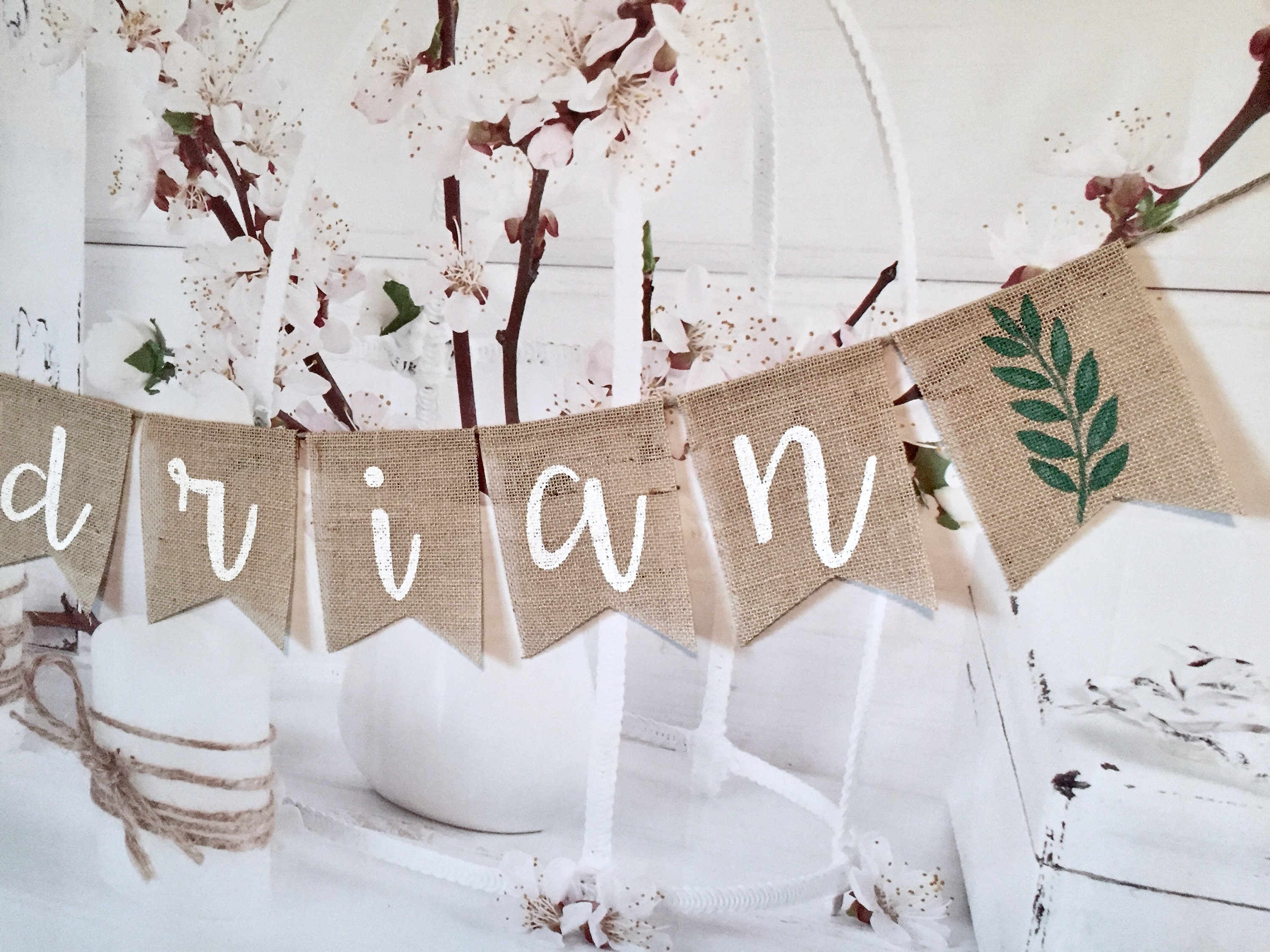 Custom Personalized Name Banner Baby Nursery Decorburlap - Etsy