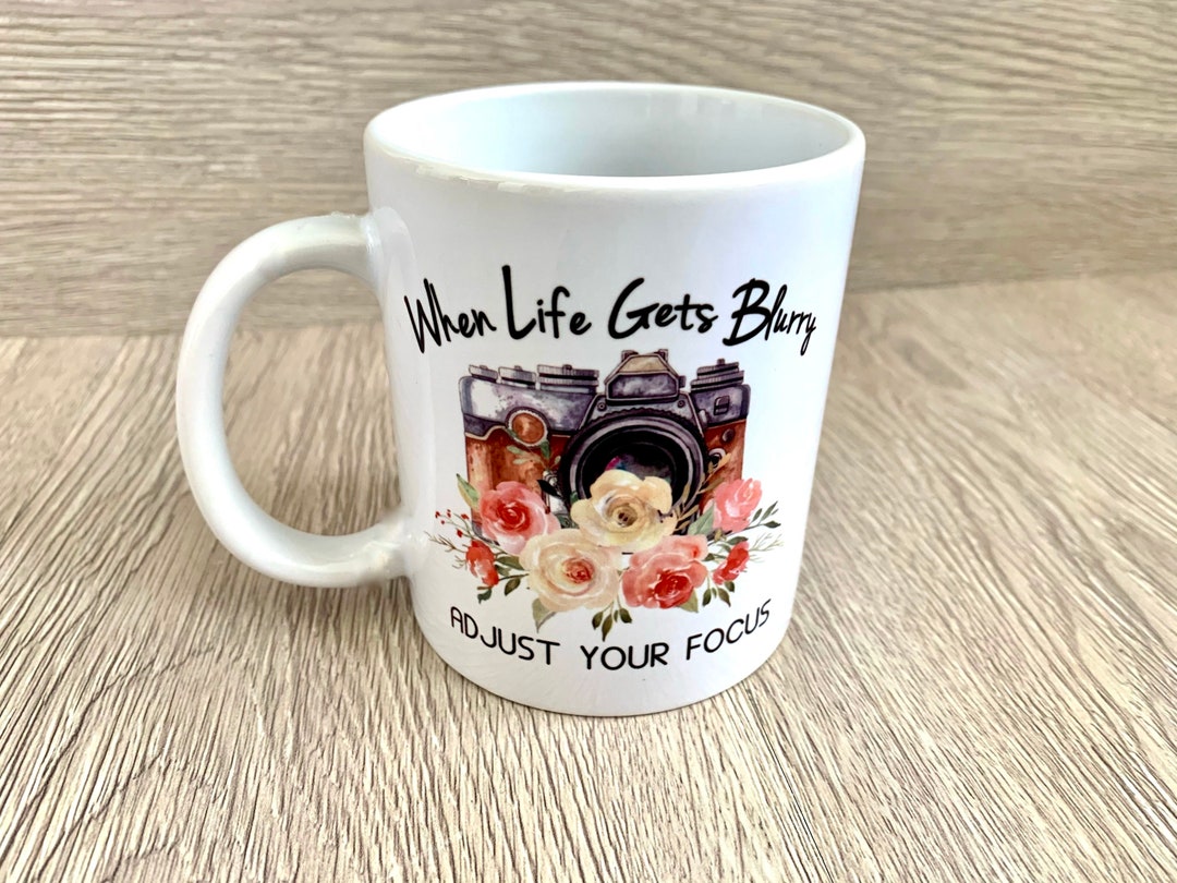 Adjust Your Focus Mug - Camera & Floral Design, 11oz Coffee Mug - Etsy