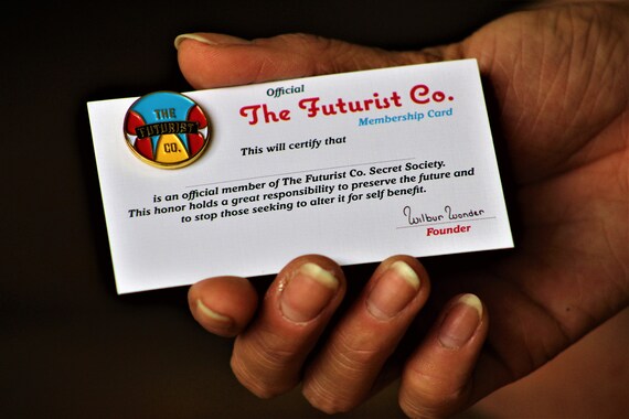 The Futurist Co. Secret Society Membership Card & Pin | Etsy