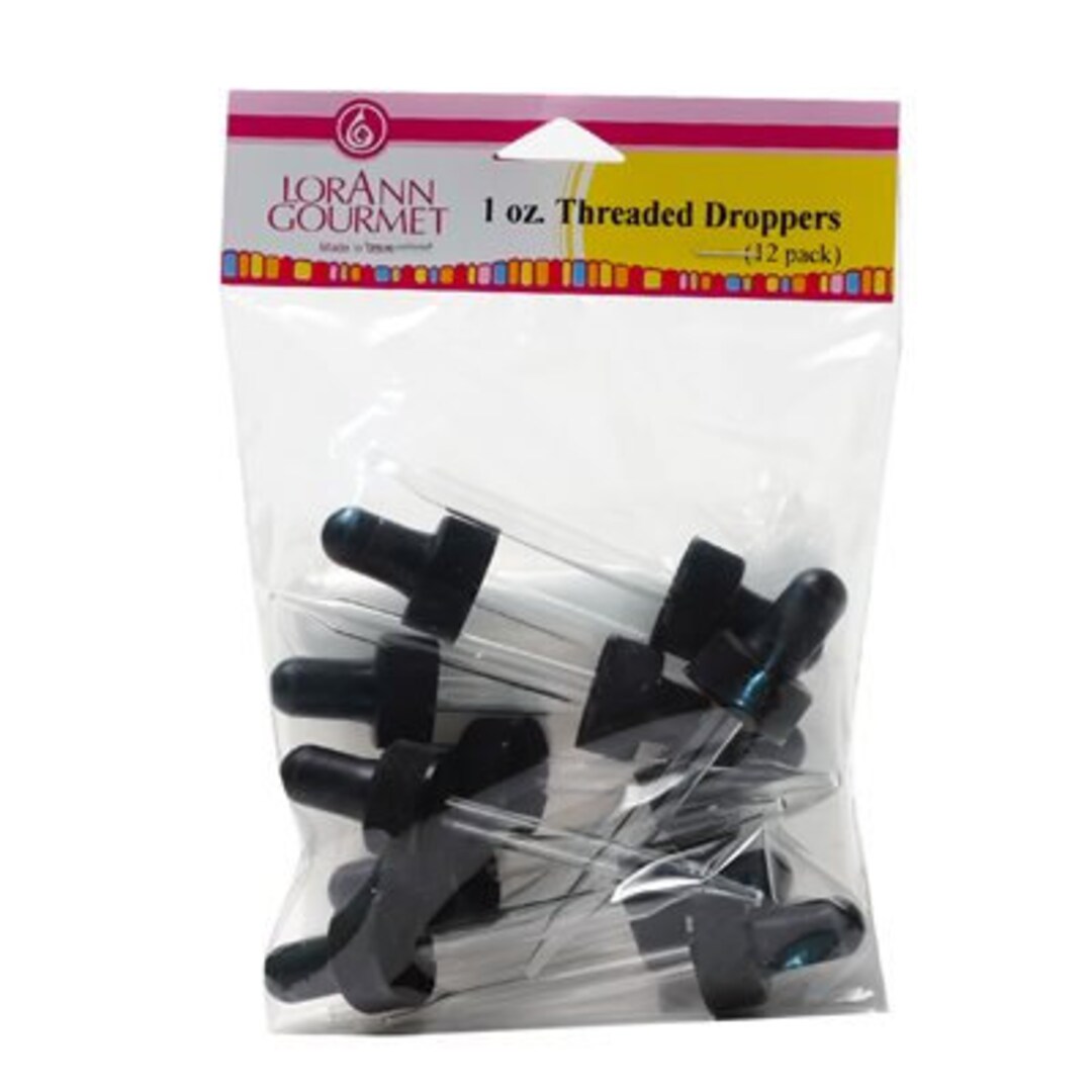 DROPPERS 1 Oz Glass Threaded Droppers, 12 Pack, Lorann - Etsy