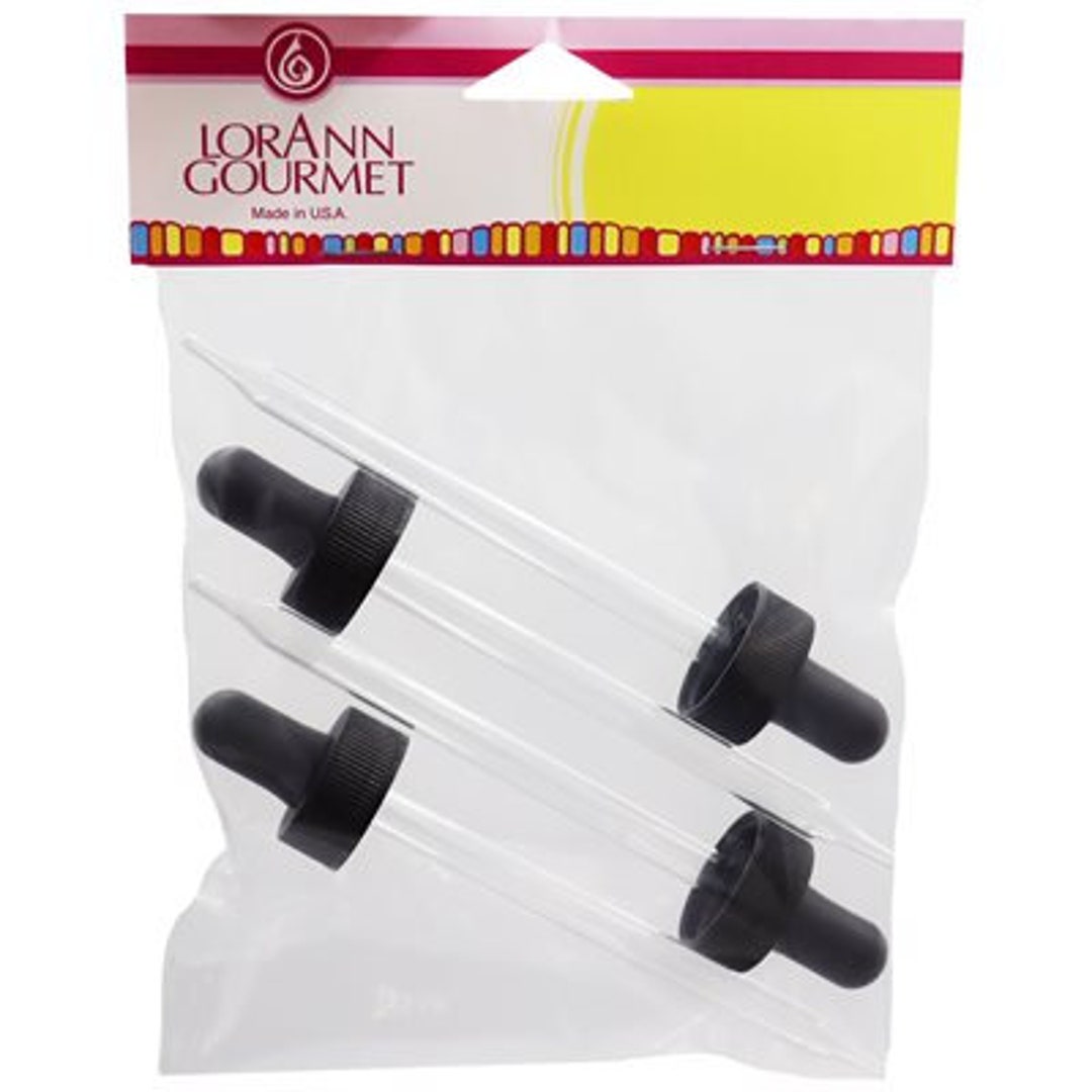 DROPPERS 4 Oz Glass Threaded Droppers 4 Pack, Fits Lorann Glass 4 Ounce ...