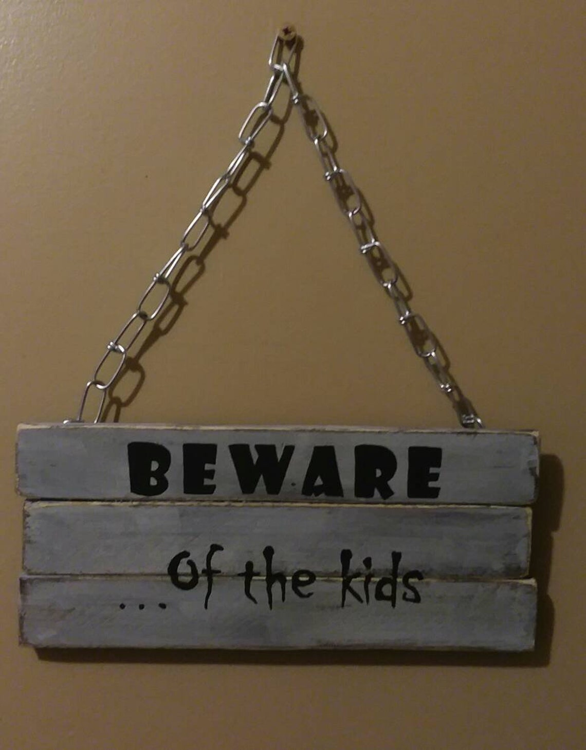 Beware of the Kids Wood Sign - Etsy