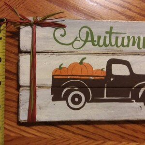 Autumn Truck Wood Sign - Etsy