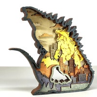 Godzilla Paper Craft, Digital Template, Origami, PDF Download DIY, Low ...