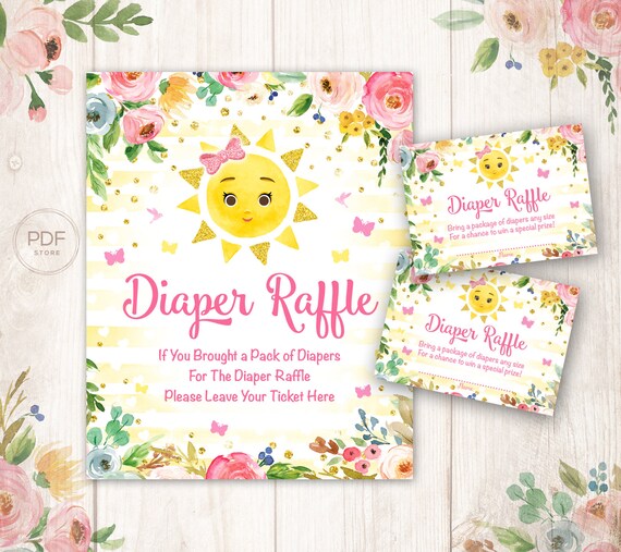 Diaper Raffle Baby Shower Activity Printable Baby Shower | Etsy