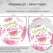 Thanks a Melon Round Stickers for Favor Bags Watermelon Party Decor ...