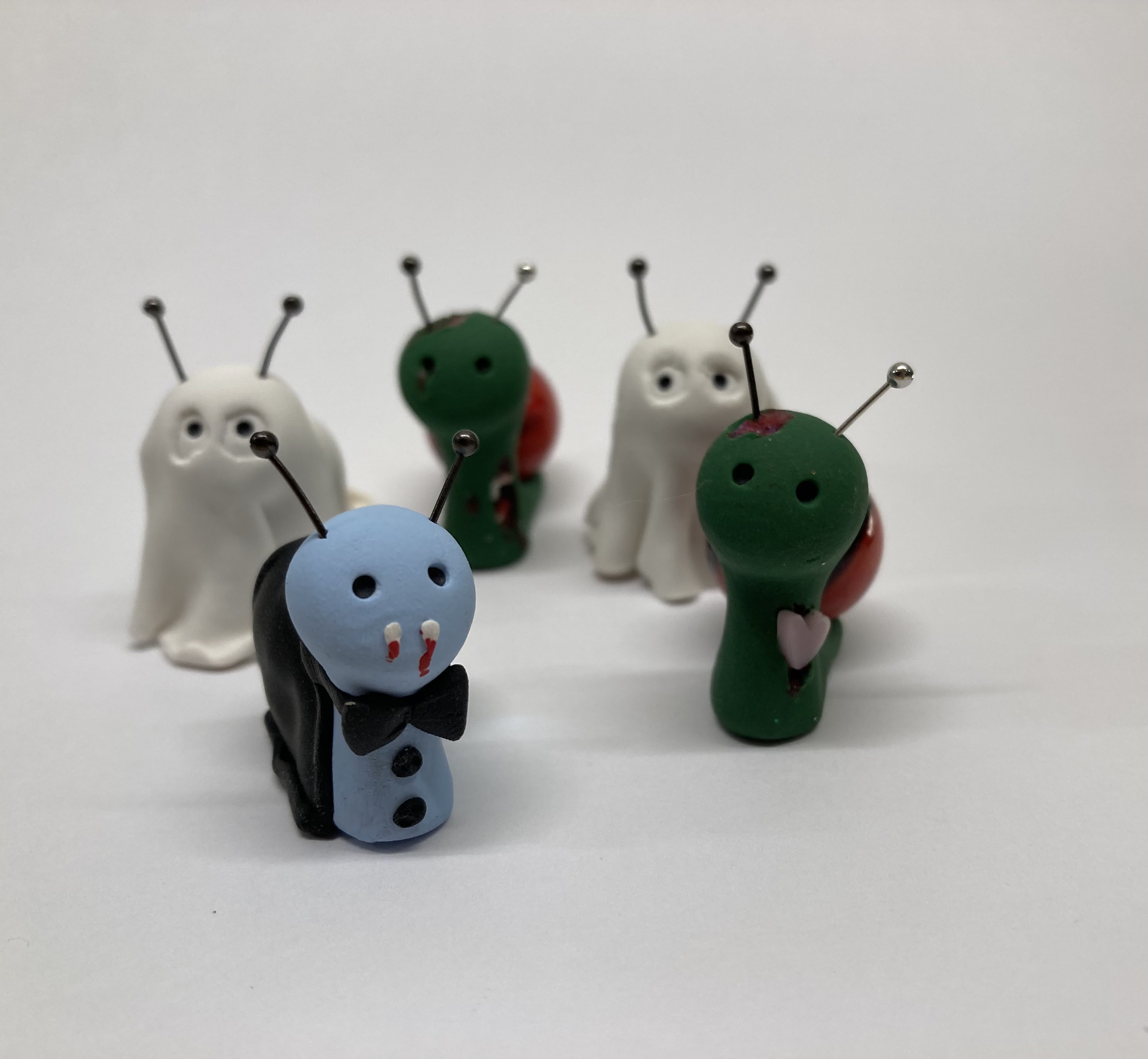 Polymer Clay Marble Snail Vampire Dracula Figure for Fairy | Etsy