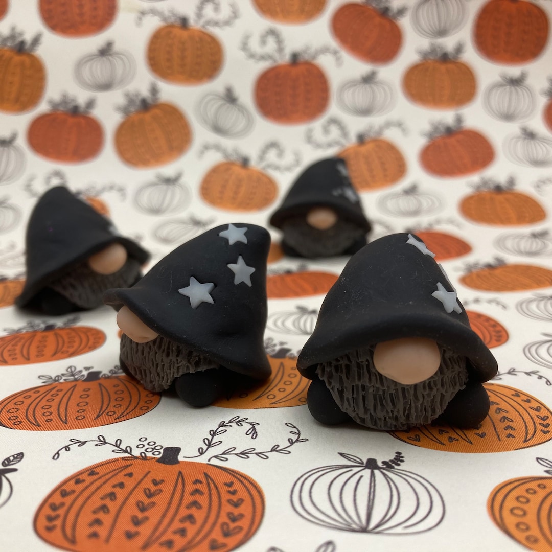 Polymer Clay Marble Gnome Wizard With Glow in the Dark Stars , Handmade ...