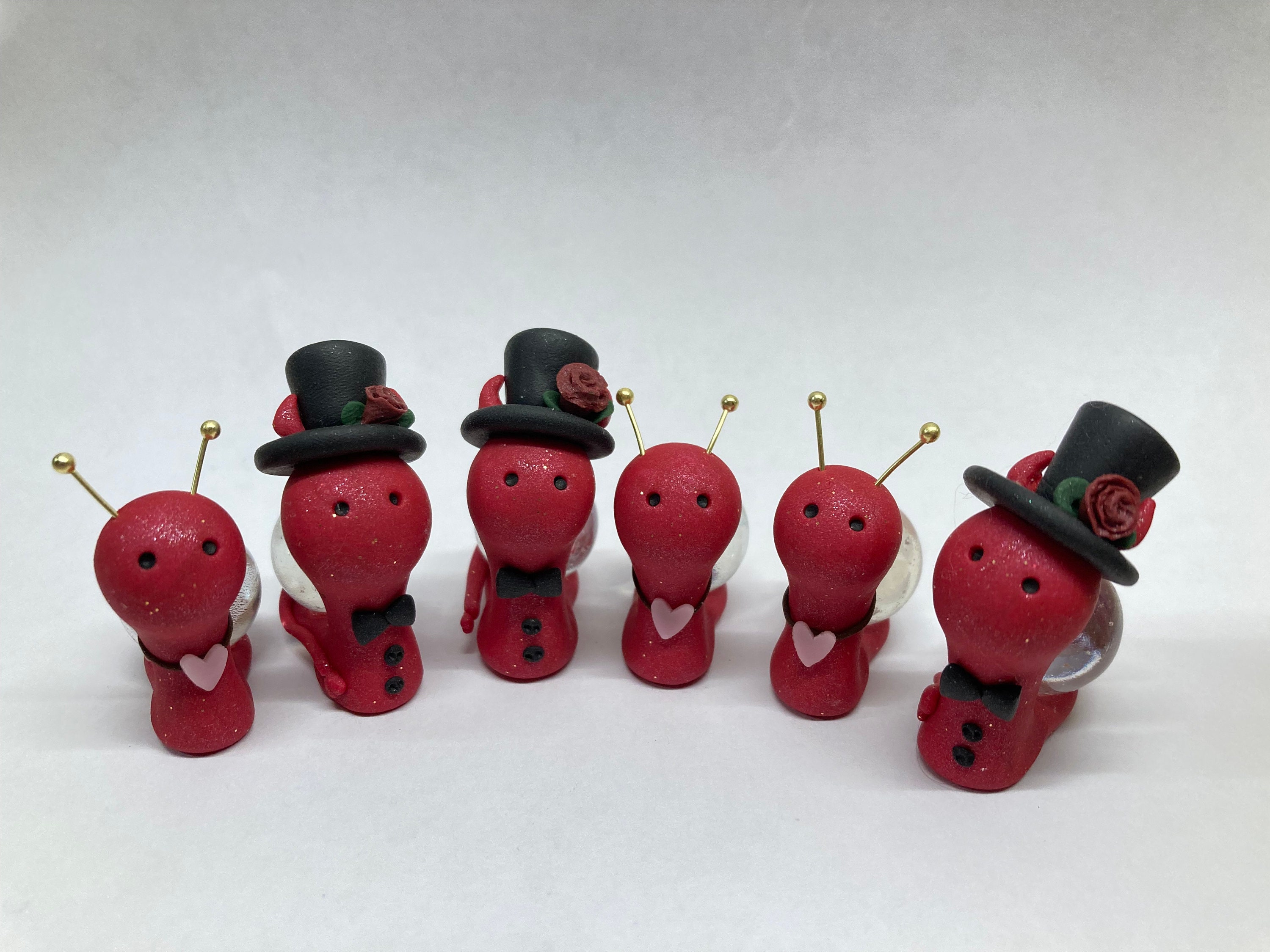 Polymer Clay Marble Snail Handsome Devil and His Date , Handmade OOAK ...