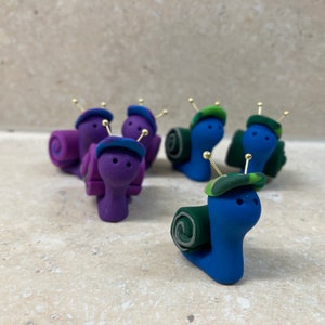 Polymer Clay Marble Snail Boy Scouts Explorer With Sleeping Bag and S ...