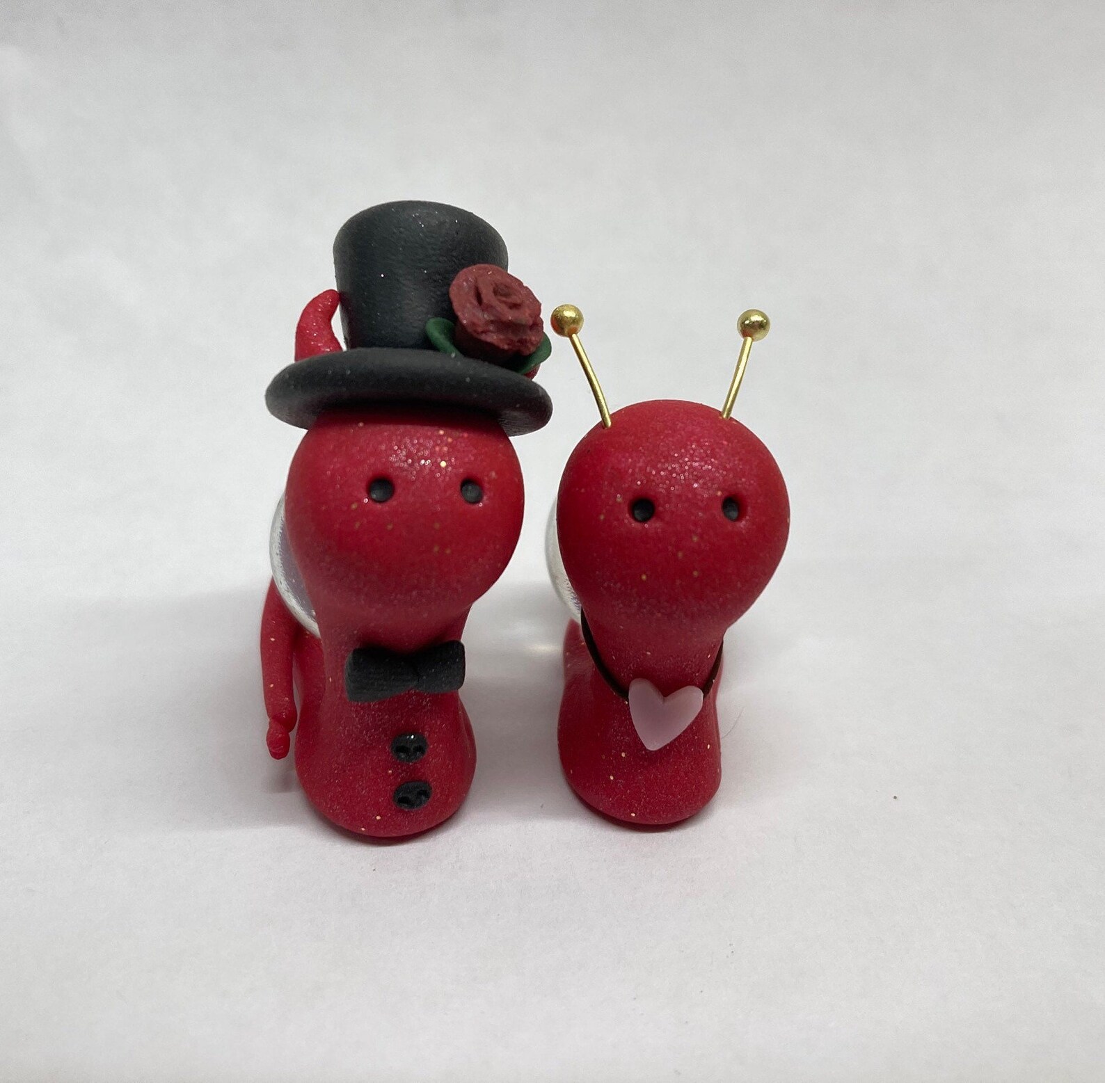 Polymer Clay Marble Snail Handsome Devil and His Date , Handmade OOAK ...