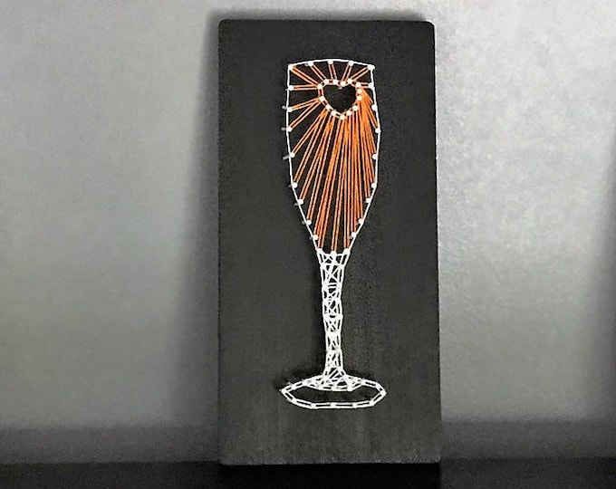 Martini Glass String Art, Champagne Glass String Art, Wine Glass String ...