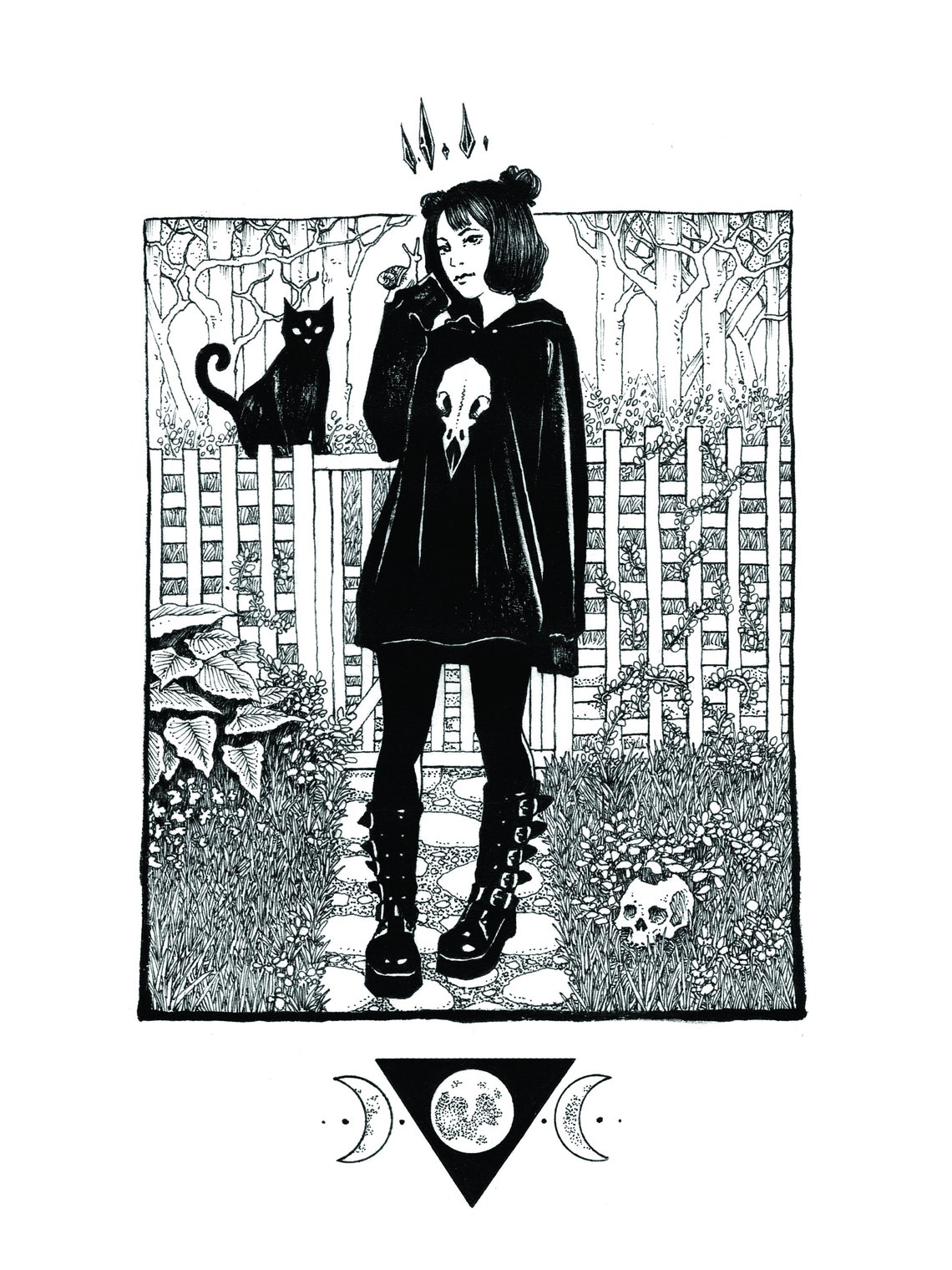 Goth Witch || Witchcraft Art Print | Occult Art Print | Wiccan Art ...