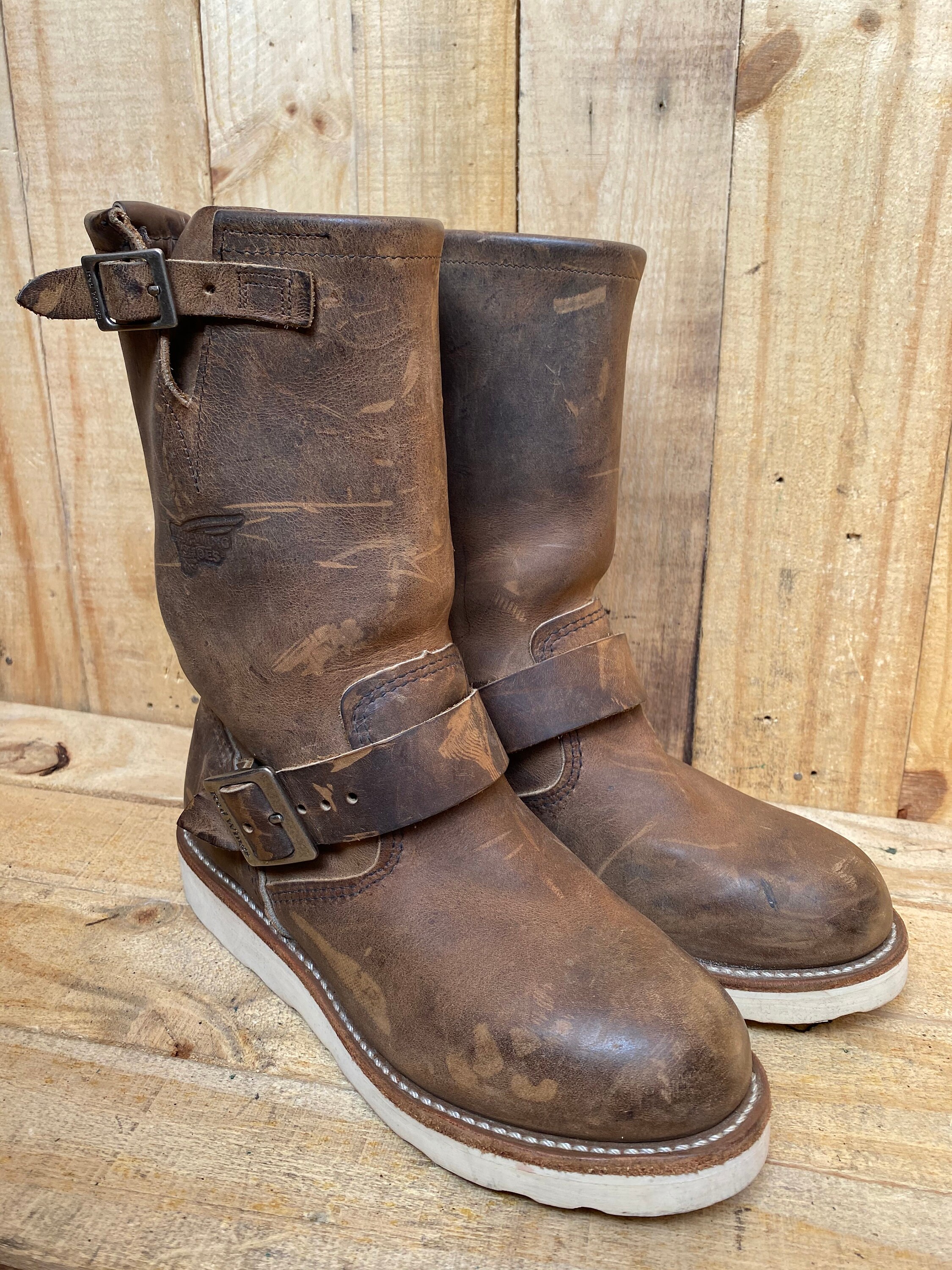 Red Wing Heritage Engineer Boots 2975 Brown Leather Sz men | Etsy