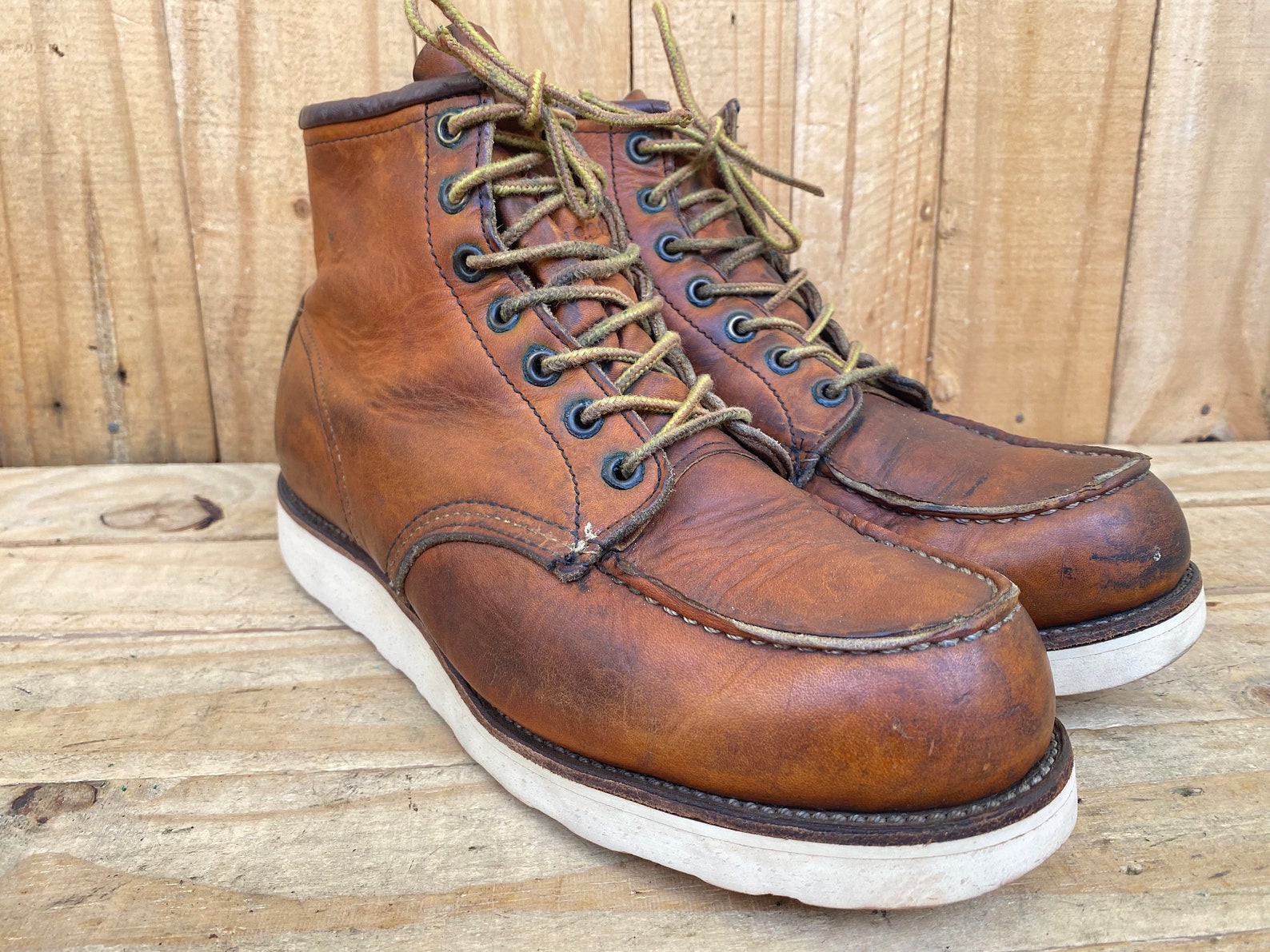 Rare Vintage70s 80s RED WING Irish Setter Moc Toe Leather | Etsy