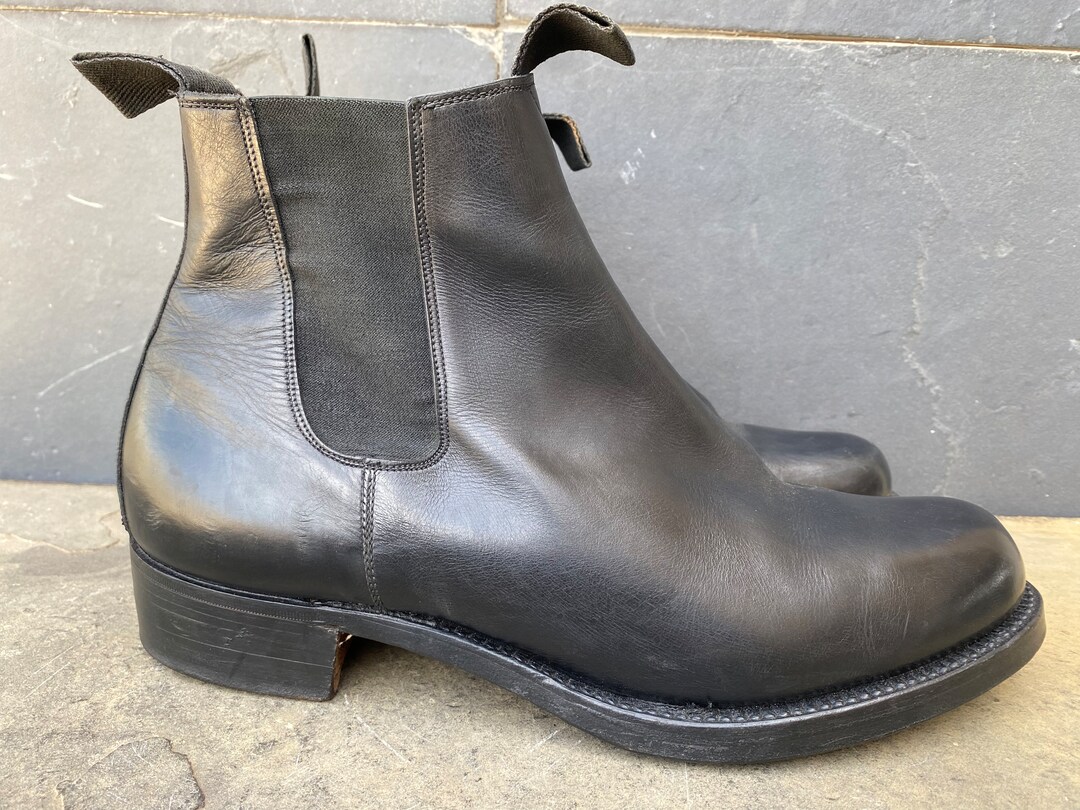 Vintage RCMP Chelsea Duty Boots Men's Size 9.5 Black Leather Patrol - Etsy