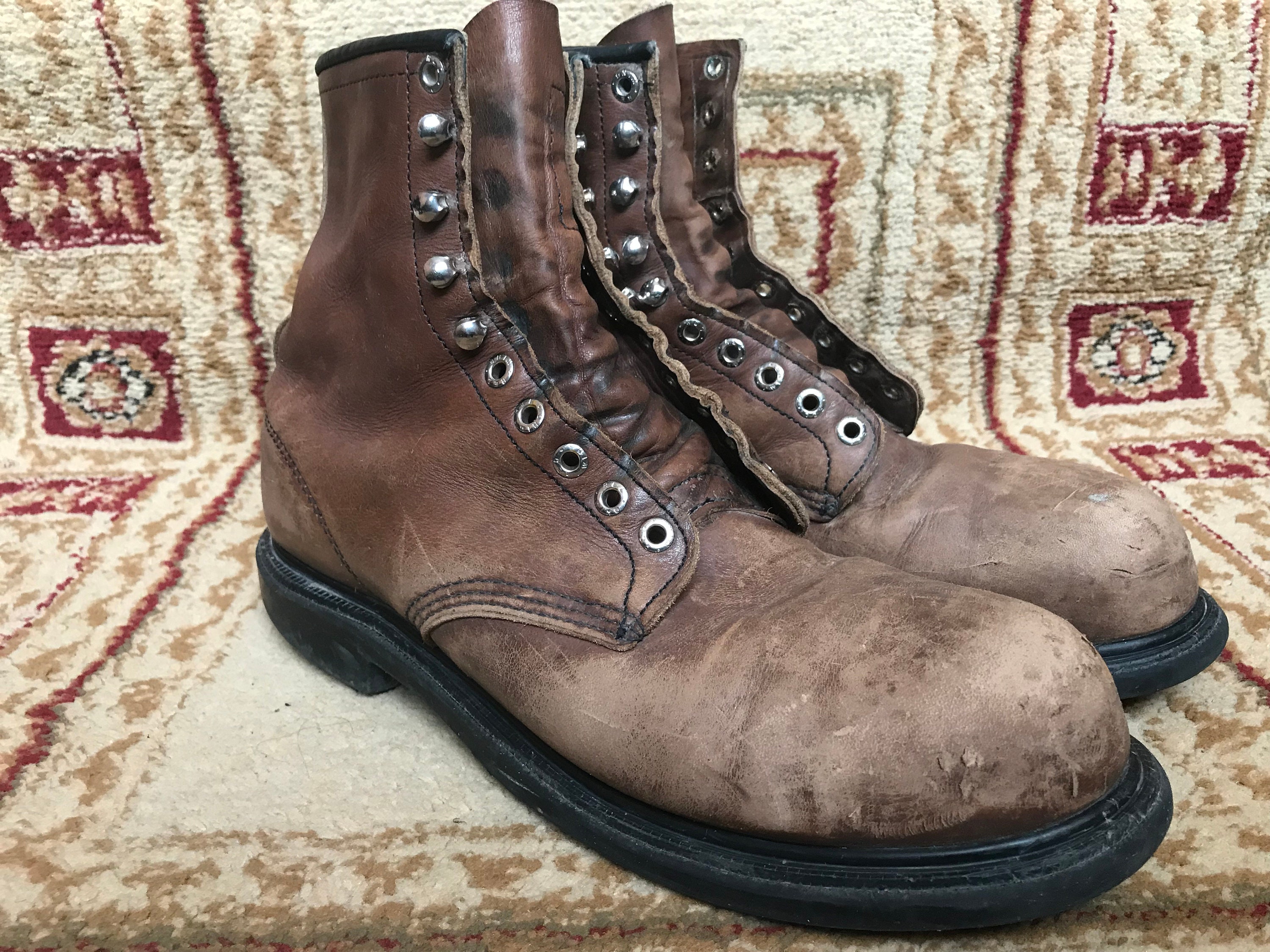 Red Wing 2233 Steel Toe Brown Leather Work Boots Men's | Etsy