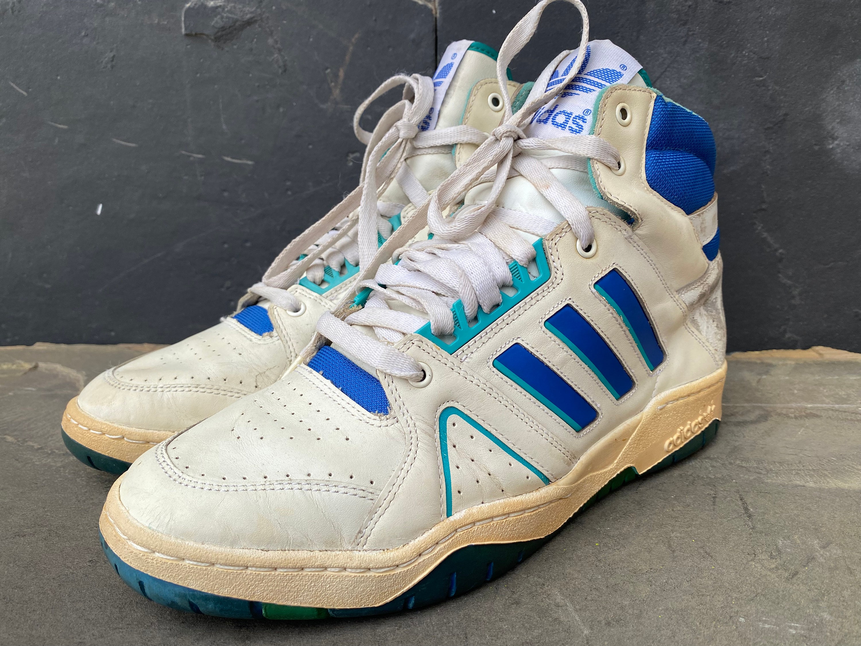 Vintage Adidas Mens Basketball Shoes Hi-tops Basketball 9.5 - Etsy