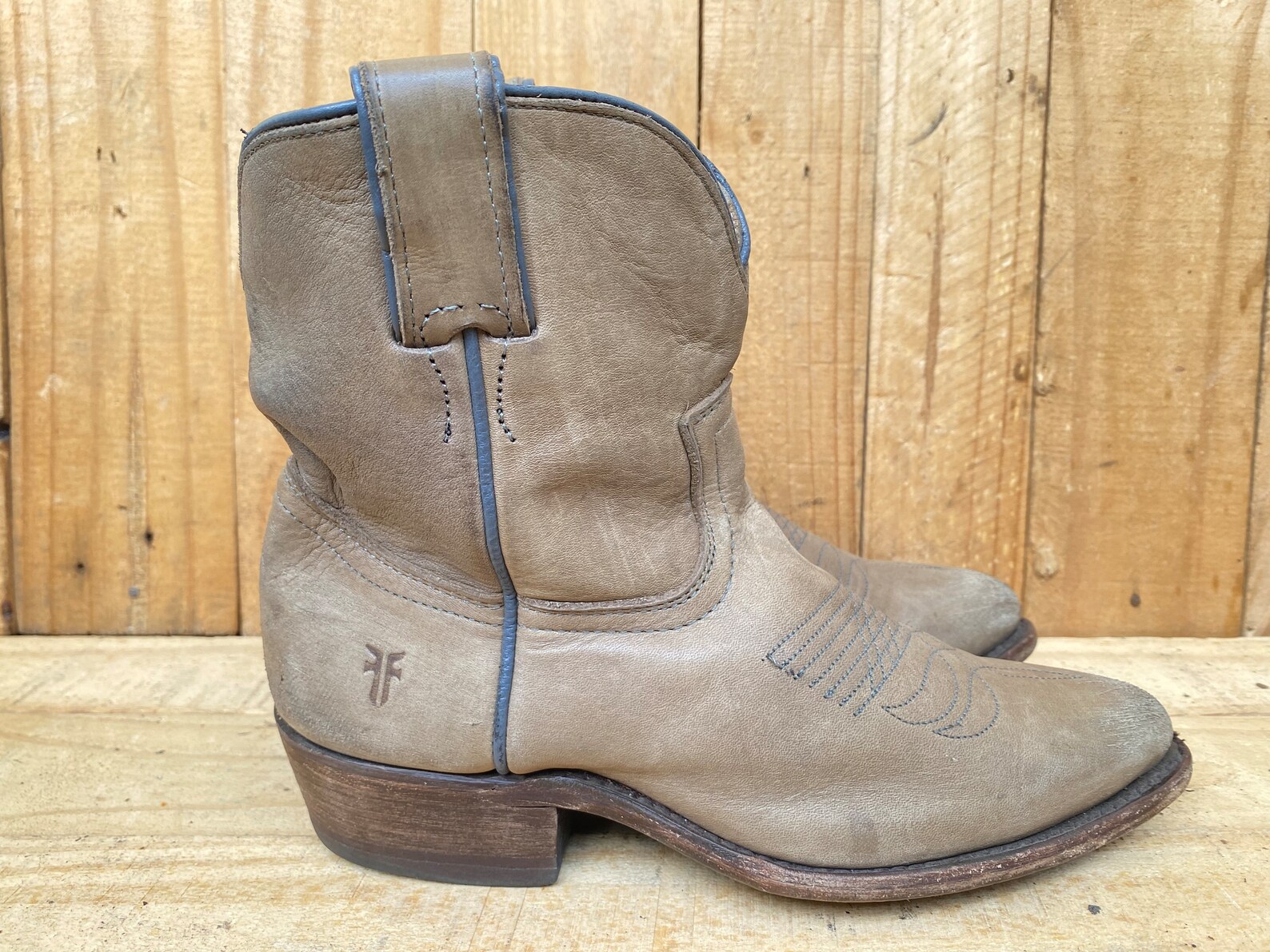 Frye Billy Short Brown Leather Cowgirl Western Boots Women's Sz: 7 B - Etsy