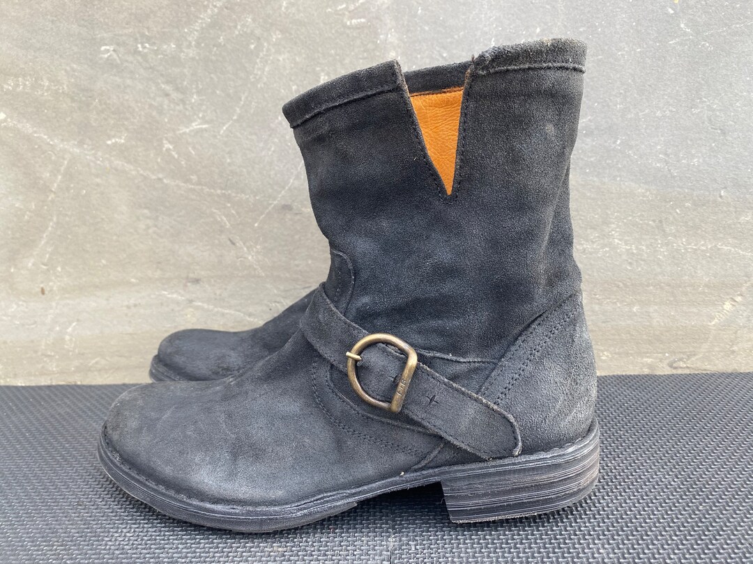 Fiorentini + Baker Eternity Eli Boots Ankle Moto Black Suede Italy EU 40 | UK 7 | US 10 - Etsy