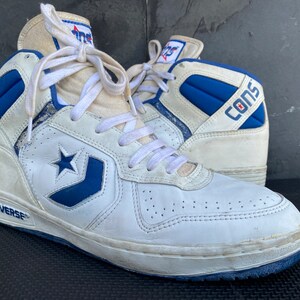 Converse Cons Hi Top White Leather Vintage Sneakers NBA Made in Korea ...