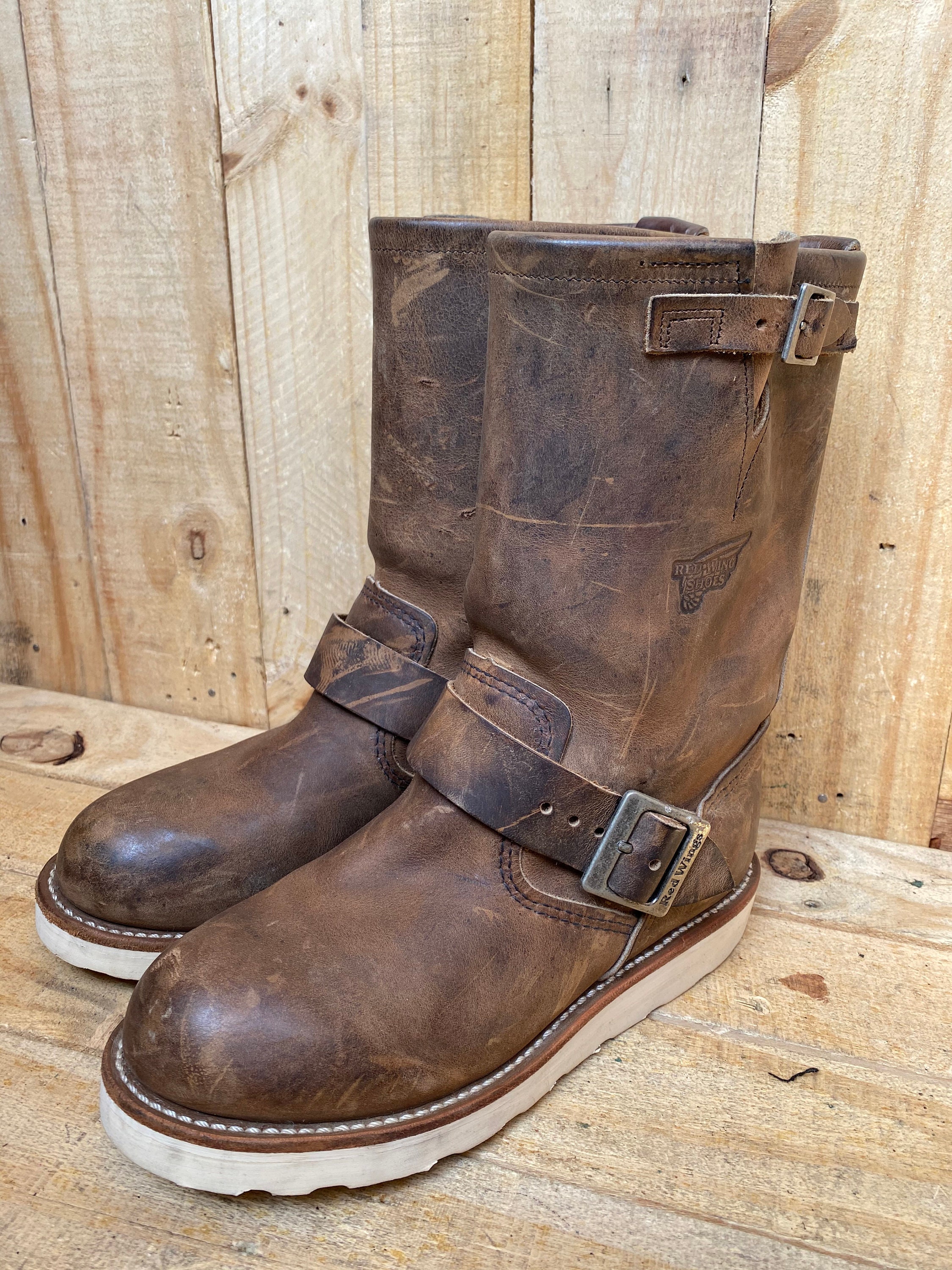 Red Wing Heritage Engineer Boots 2975 Brown Leather Sz men | Etsy