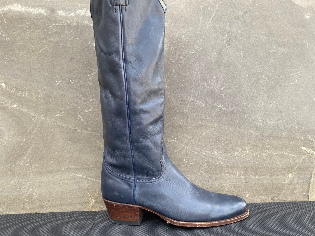 Sendra Vintage Tall Knee Western Rider Cowboy Blue Boots Women - US 7 ...