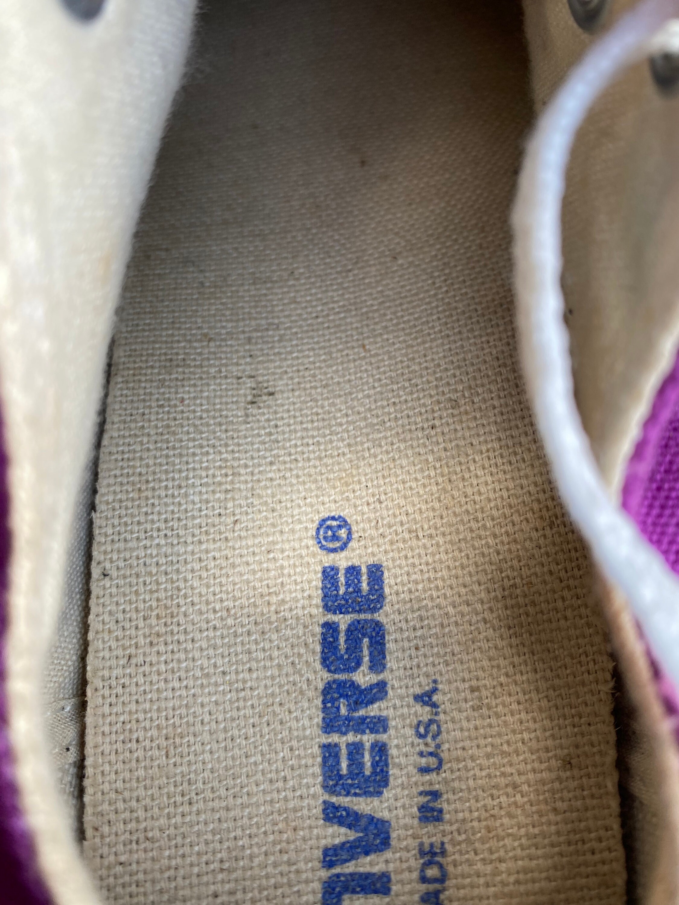 Vintage Purple Converse All Star Chuck Taylor Made USA Mens Vintage Purple Converse All Star Chuck Taylor Made USA Mens