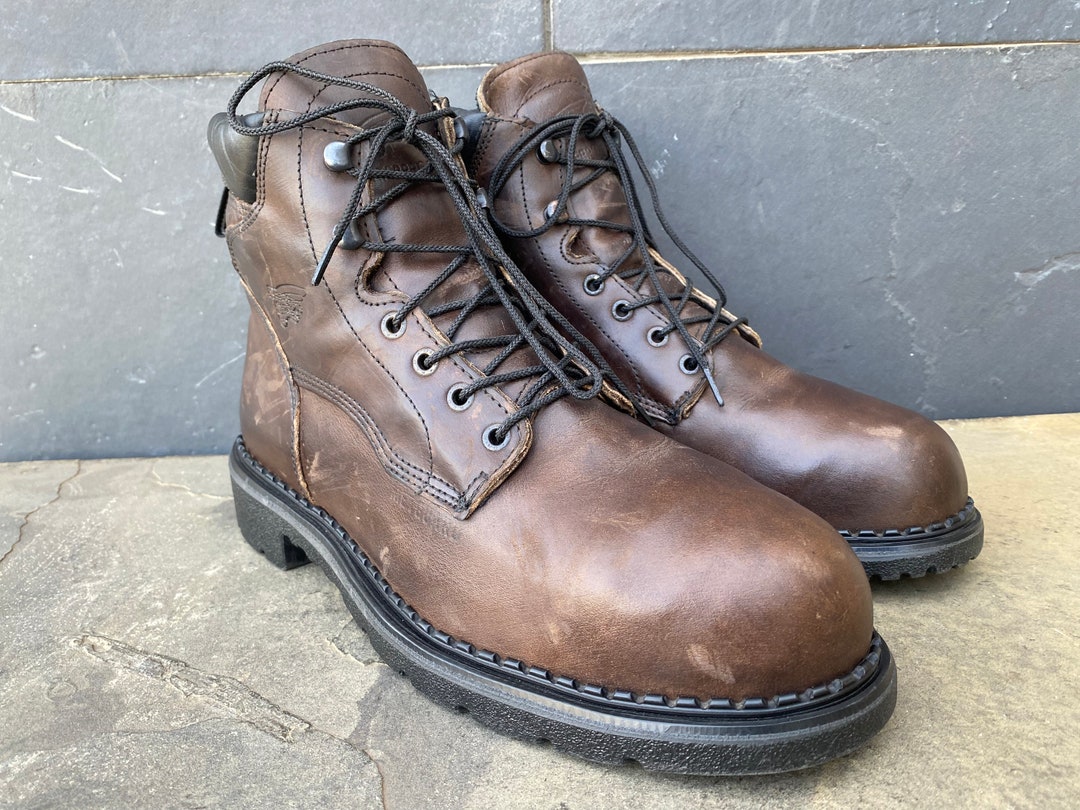 Red Wing 4433 Mens Leather 6" WP Insulated Steel Toe Work Boots Size 10 ...