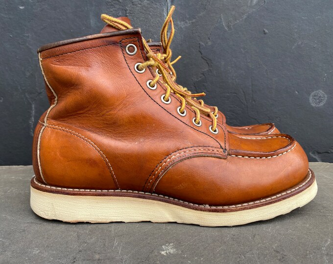 Red Wing 875 Classic Moc 6 Leather Boots Oro Legacy Brown Men's Size: 7 ...