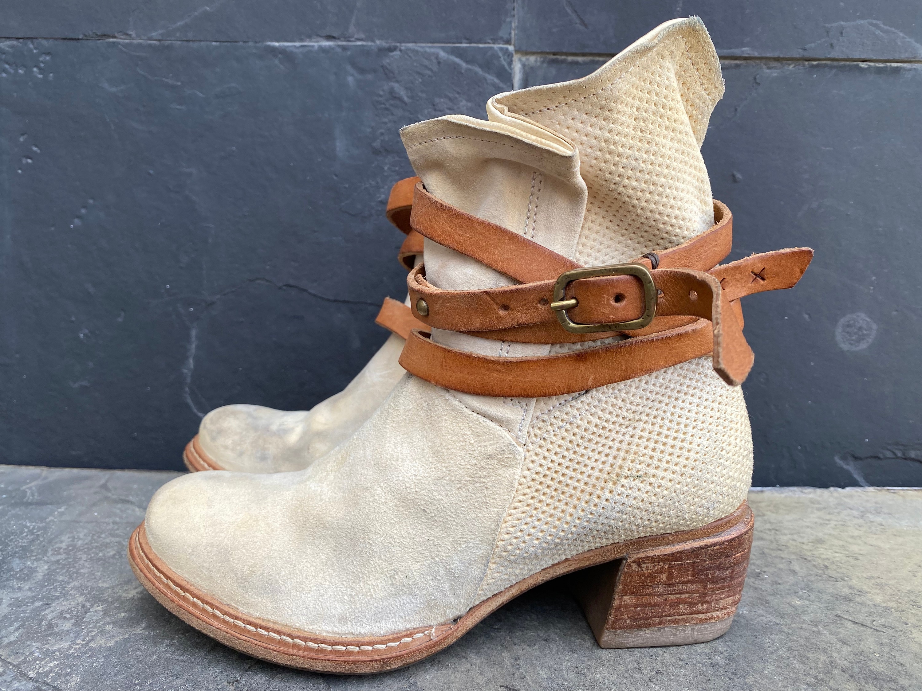 Airstep A.S.98 Boot Biker Boho Ankle Moto Buckle Multicolor Zip EUR 38 ...