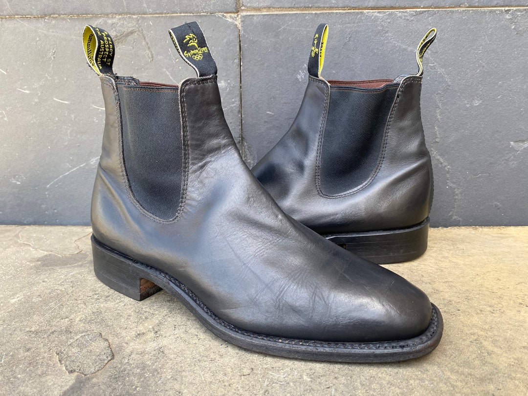 Vintage R.M. Williams Men's Sydney 2000 Olympics Chelsea Boot Black AU ...