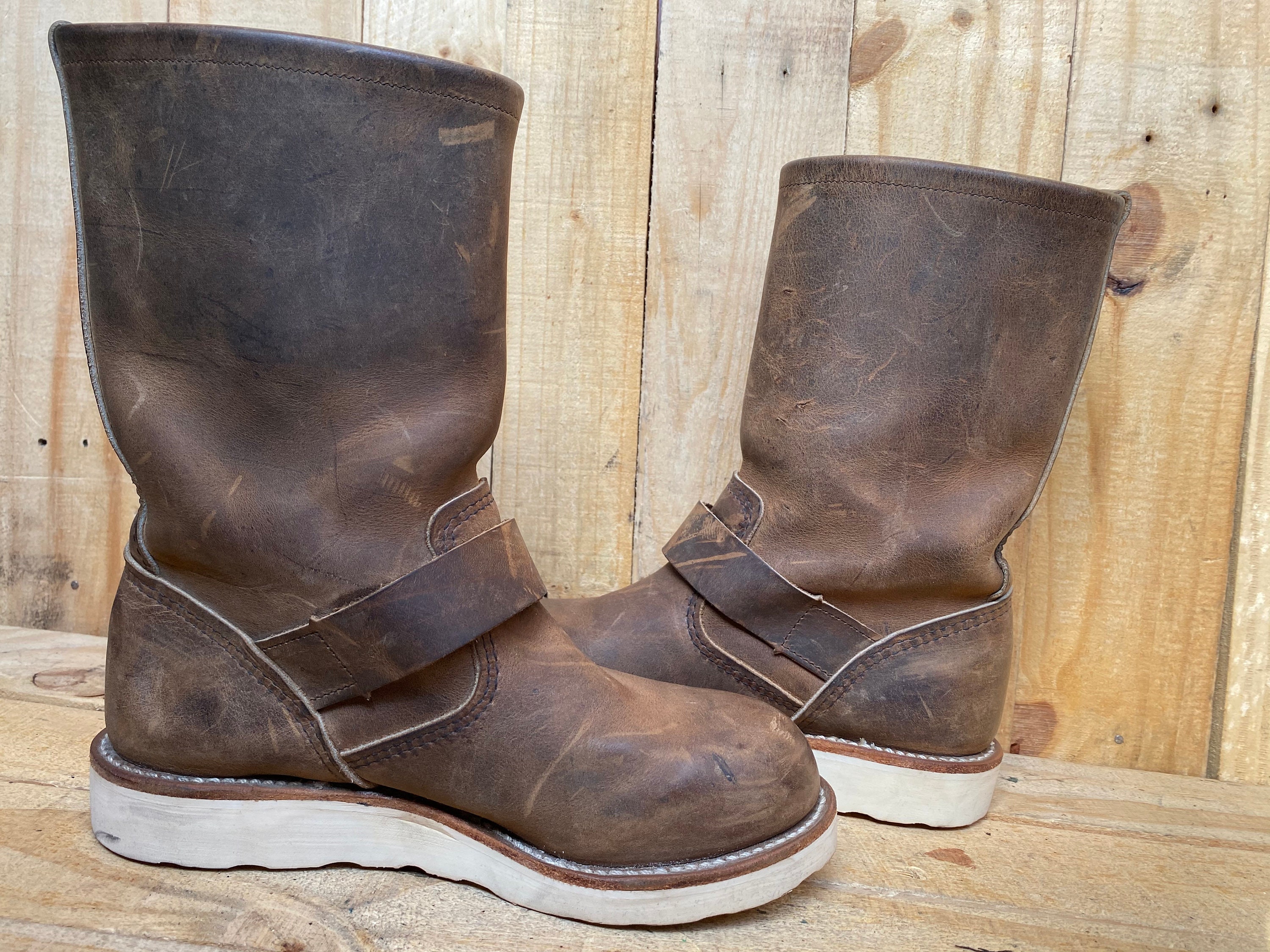 Red Wing Heritage Engineer Boots 2975 Brown Leather Sz men | Etsy