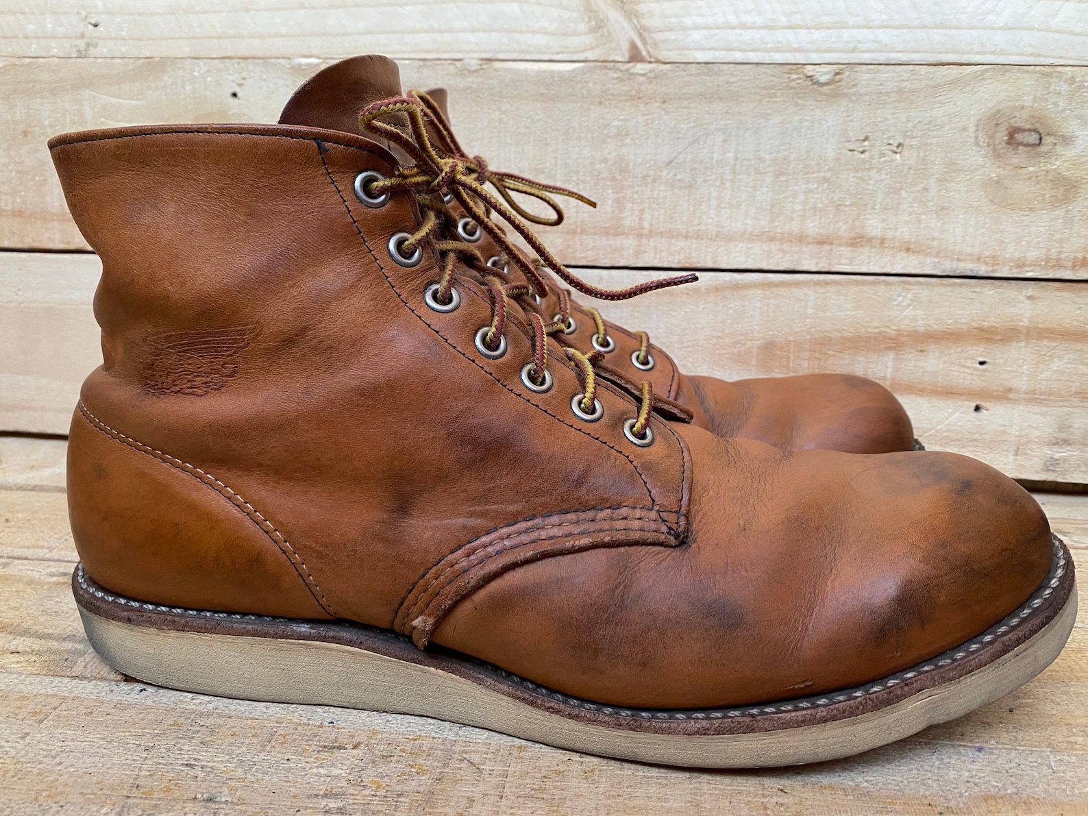 Red Wing 6 Round-Toe 9111 Copper Rough & Tough Men's | Etsy