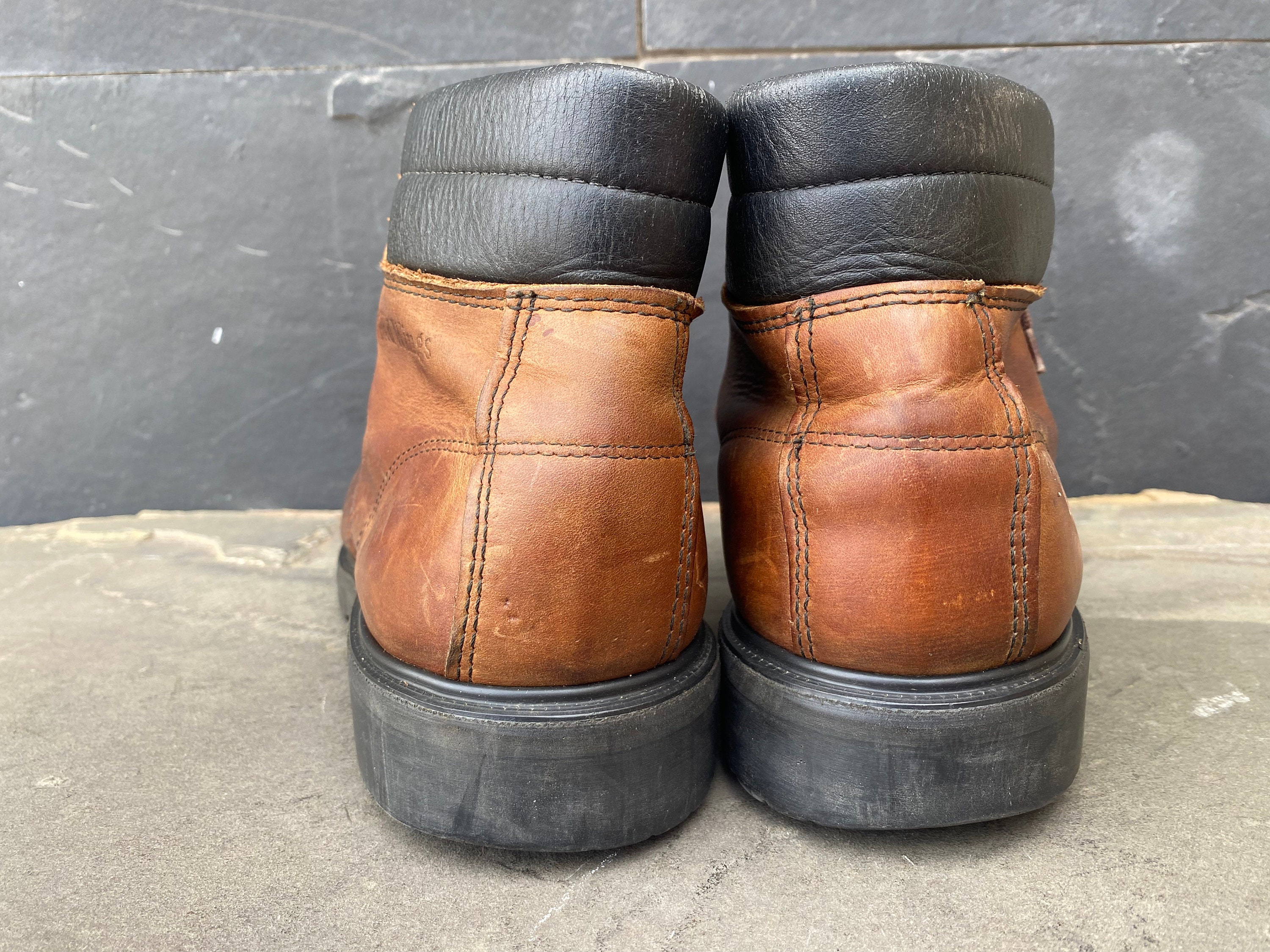 Red Wing Work Vintage Supersole Tough Leather Sz 12 EE - Etsy