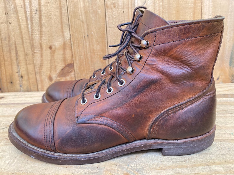 RED WING Mens 8115 'iron Ranger' Copper Brown Leather | Etsy